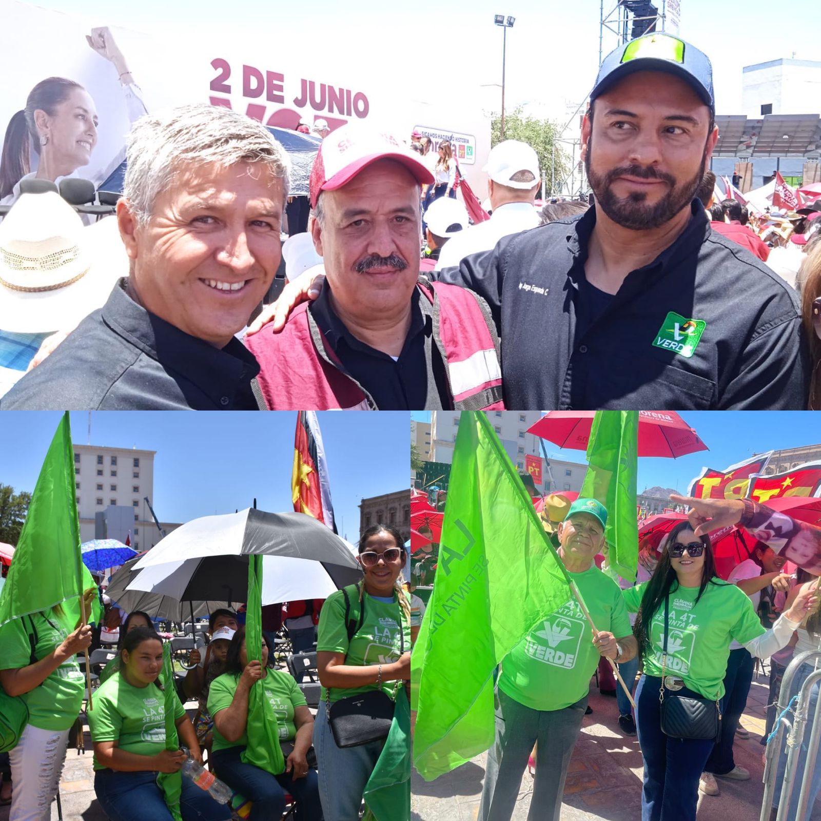 Arropan las “Camisas Verdes” del PVEM a Claudia Sheinbaum - Fuente 21